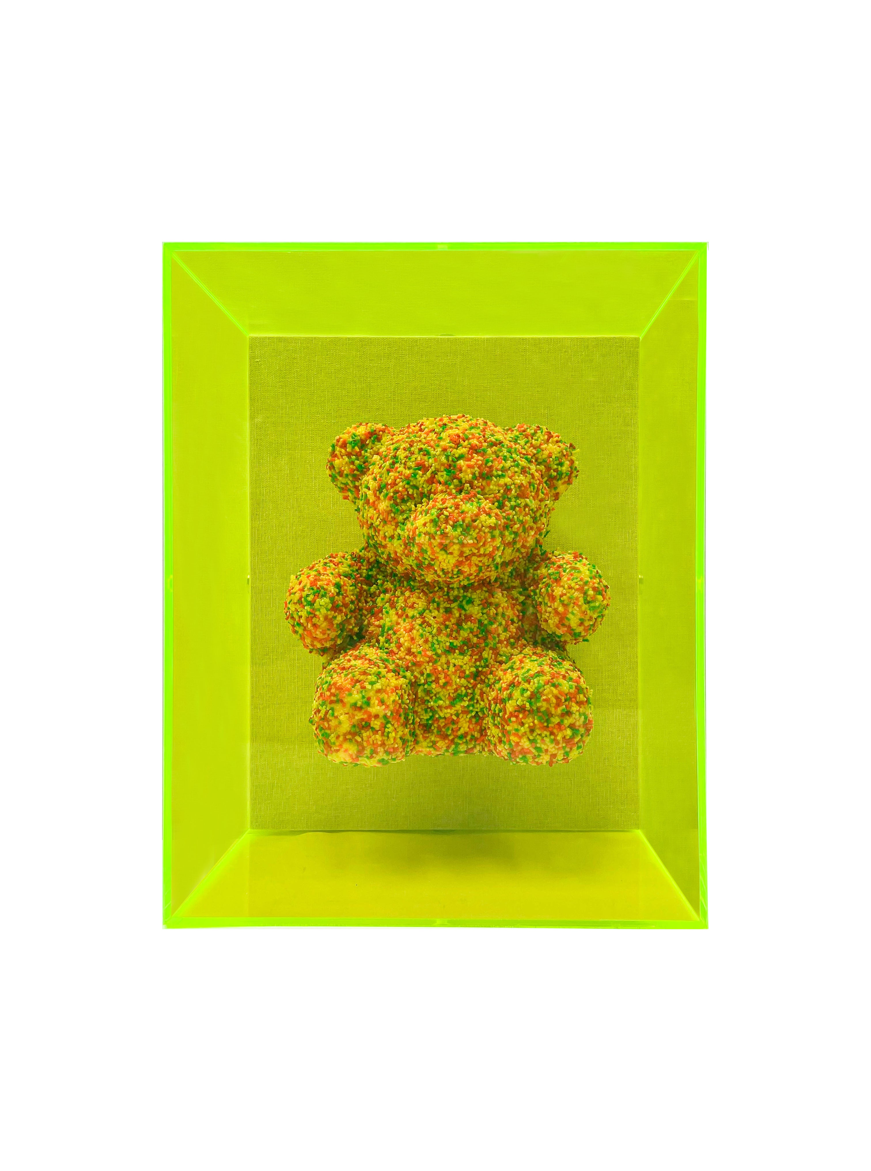 Sprinkle Gummy Bear Wall Art-Neon Yellow | Think Sweet