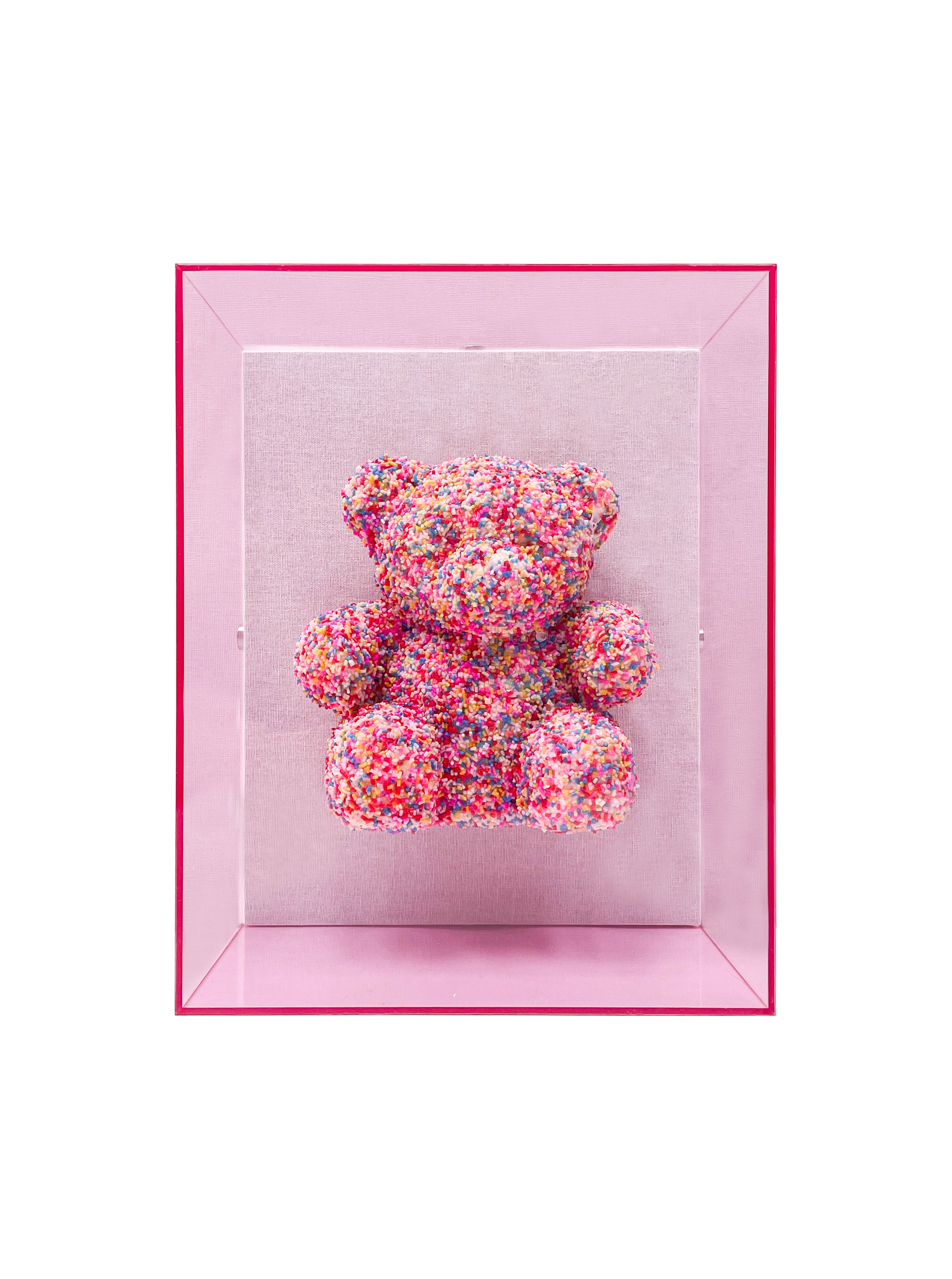 Sprinkle Gummy Bear Wall Art-Pink | Think Sweet