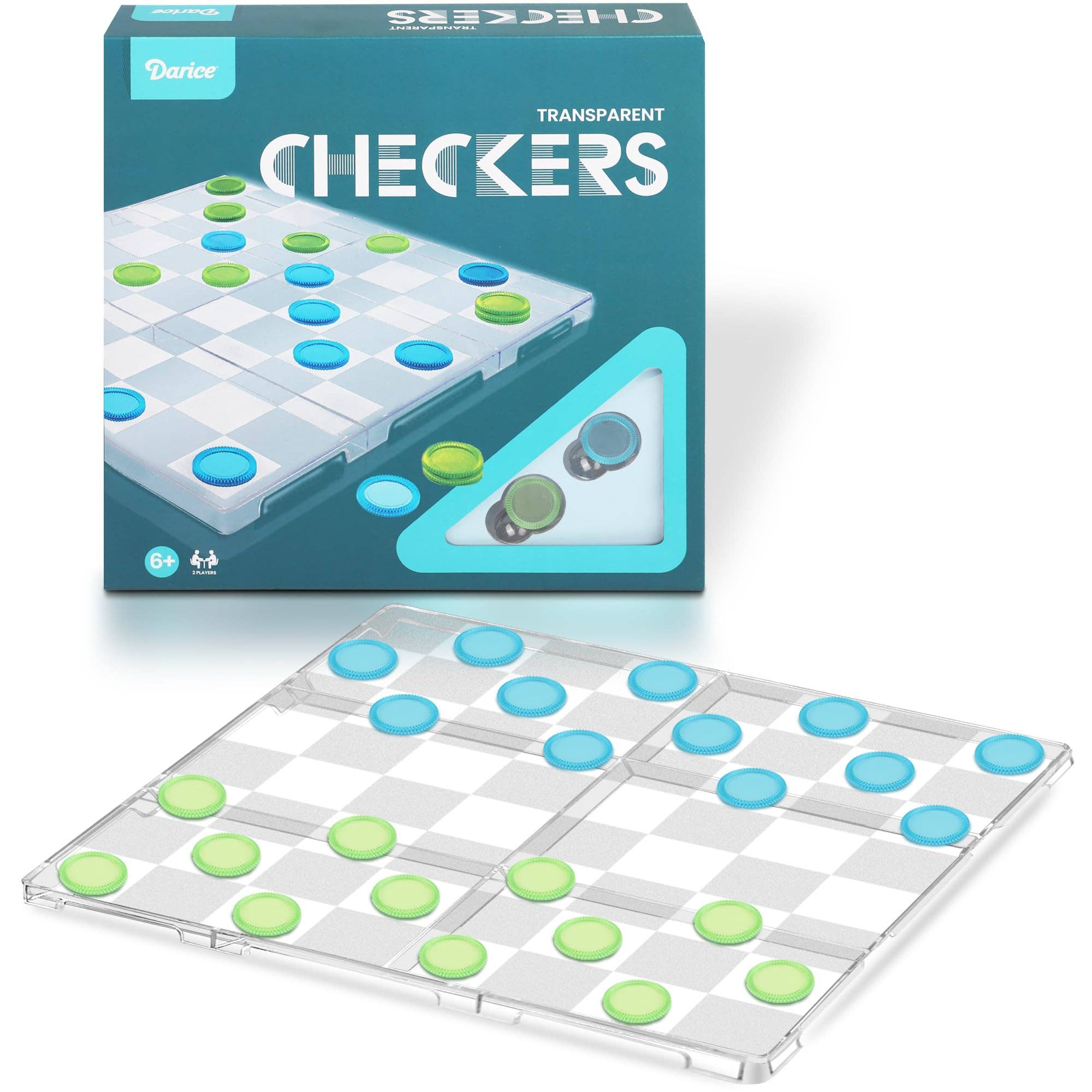 Checkers Transparent Game Set | Think Sweet